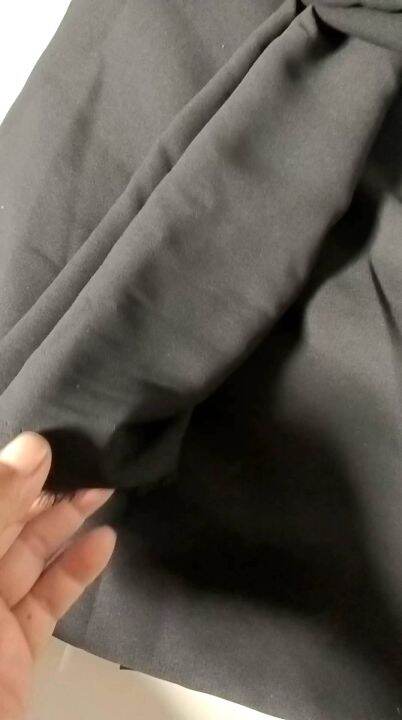 kain jetblack wolfis 8818 hitam pekat premium rollan | Lazada Indonesia