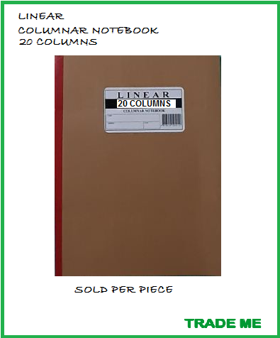 LINEAR COLUMNAR NOTEBOOK 20 COLUMNS-SOLD PER PIECE | Lazada PH