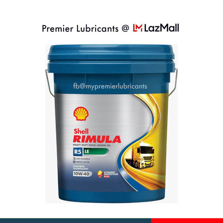 Shell Rimula R5 LE 10W40 CK4 (20 liters) - Heavy Duty Diesel Engine Oil ...