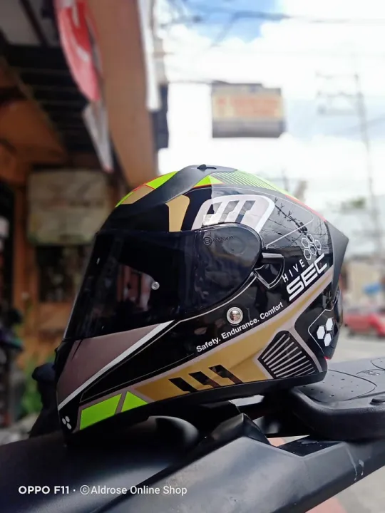 SEC Armada Grey Green Fullface helmet | Lazada PH