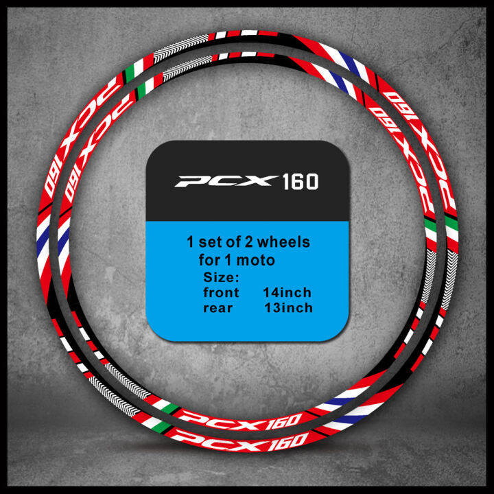 1 Kit For HONDA PCX160 PCX 160 Reflector Stickers Motorcycle Wheel ...