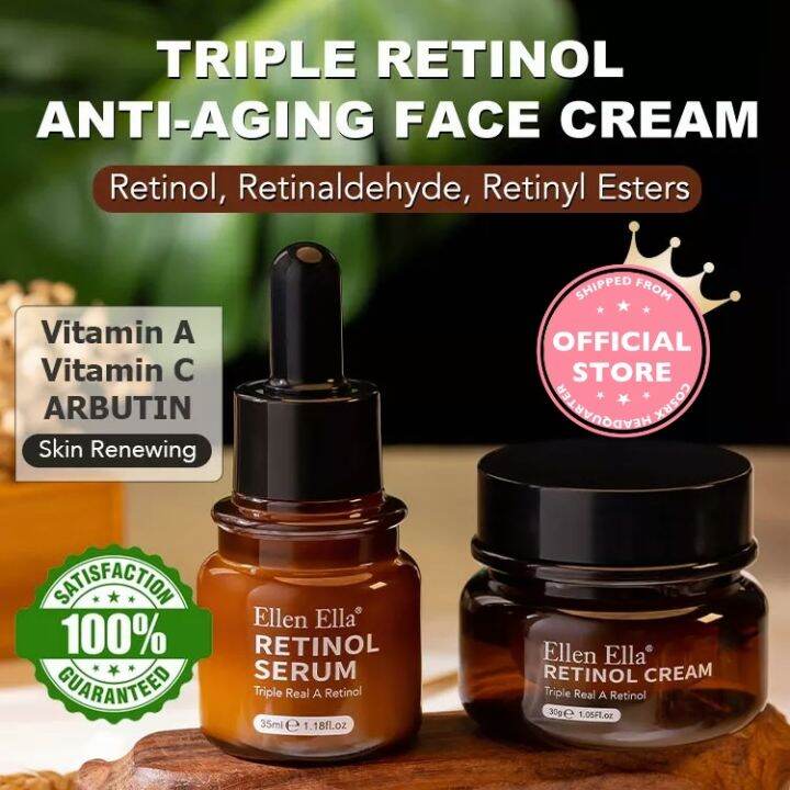 detonation ELLEN ELLA Triple Retinol Set Collagen Face Cream Facial ...