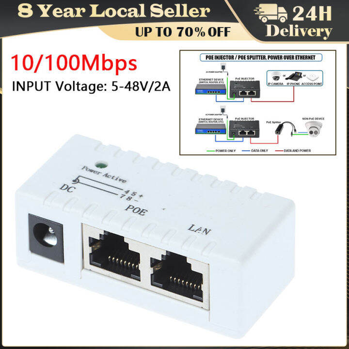 ANPWOO 10/100Mbp Passive POE DC Power Over Ethernet RJ45 POE Injector ...