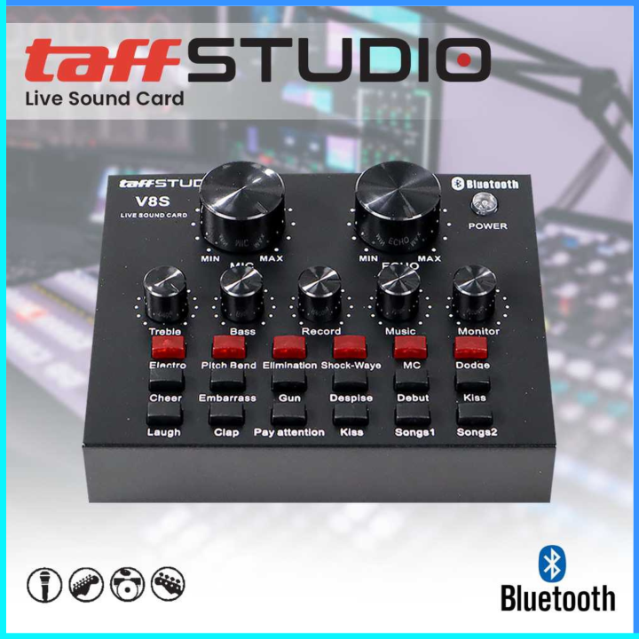 COD TaffSTUDIO Bluetooth Audio USB External Soundcard Broadcast V8 ...