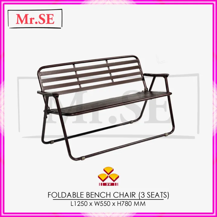 TY HOME 3V LV METAL BENCH CHAIR KERUSI BESI FOLDABLE GARDEN CHAIR ...