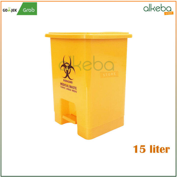 Tempat Sampah Limbah Medis / Biohazard Medical Waste 15 Liter | Lazada ...