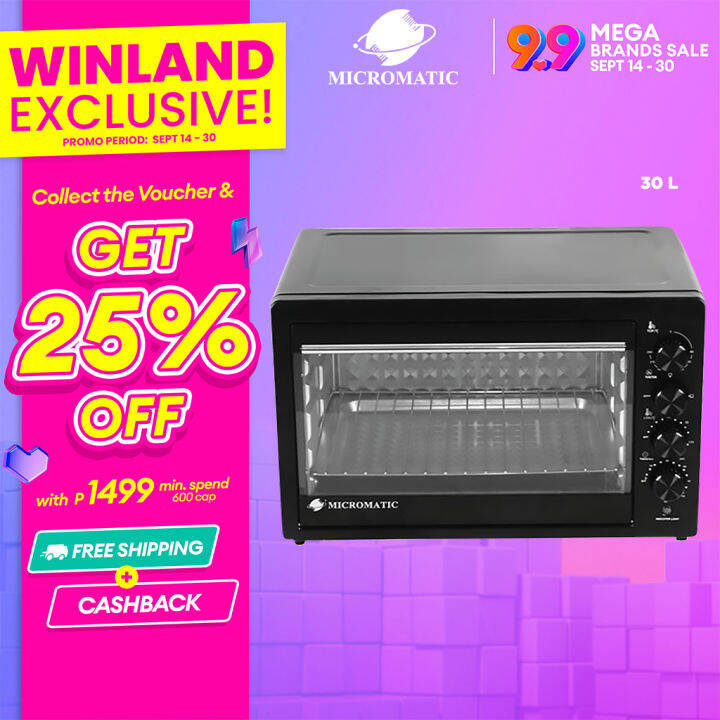 MICROMATIC by Winland 30Liters Capacity 3-heating switch options Oven ...