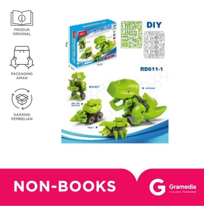 KUKIKO 4 IN 1 DIY DINO ROBOT RD611-1 | Lazada Indonesia