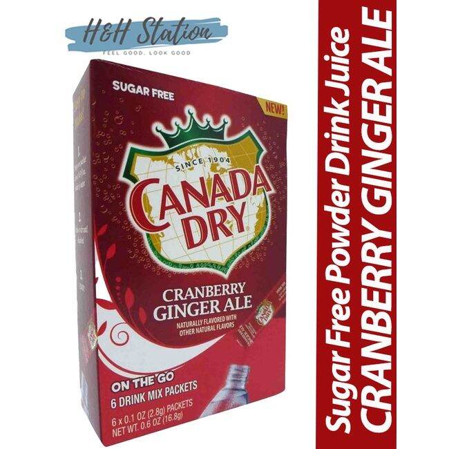 New Zero Sugar Sugar Free Canada Dry, Ginger Ale Powder Drink Mix ...