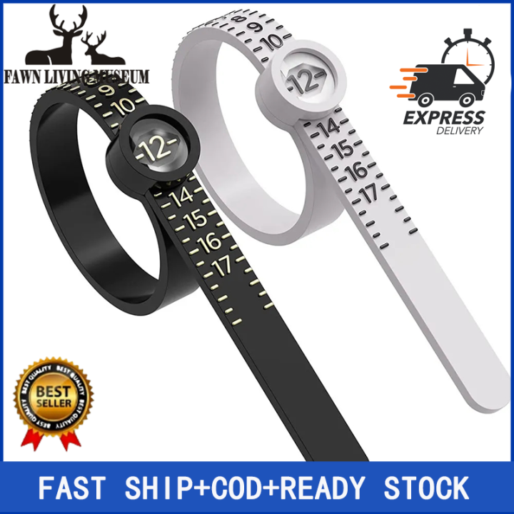 Ring Ruler Mirror Measuring Tape Loop Magnifying Glass Ring Sizer Soft ...