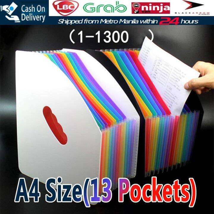 P stand 【Fast Delivery】A4 Expandable Accordion Folder Rainbow File ...