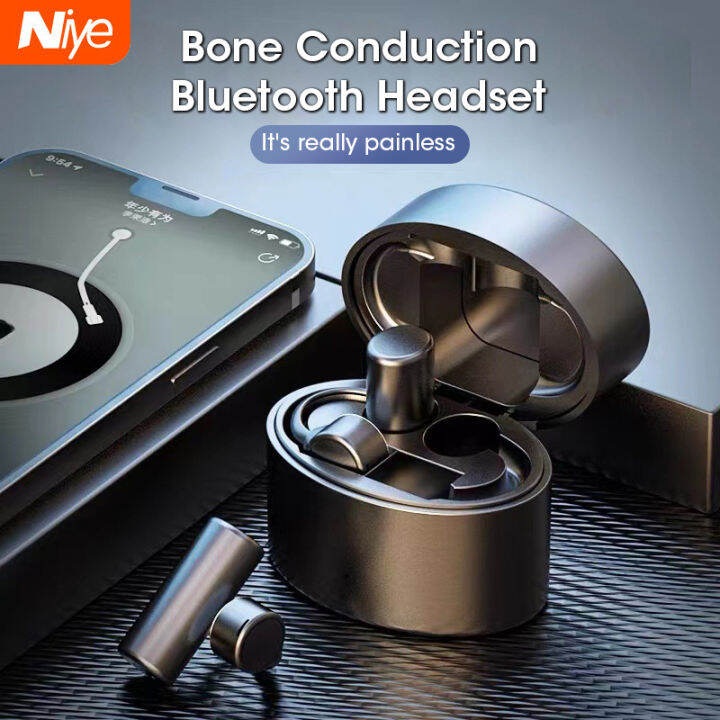【Ture Bone Conduction】Niye Bone Conduction Bluetooth Earphone Bluetooth ...