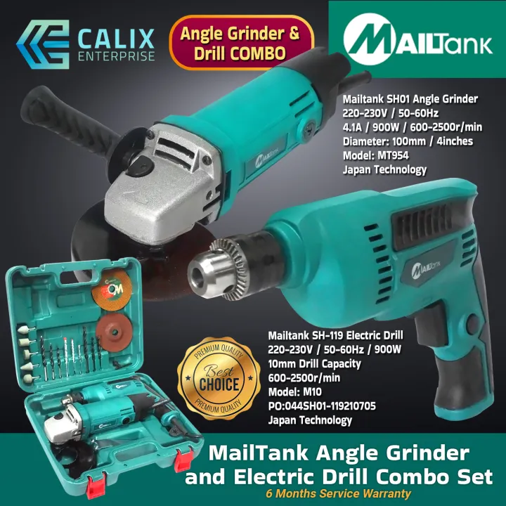 MailTank Angle Grinder and Electric Drill Combo Set | Lazada PH