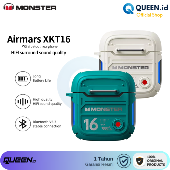 MONSTER XKT16 TWS True Wireless Earbuds Headset Bluetooth 5.3 HiFi ...