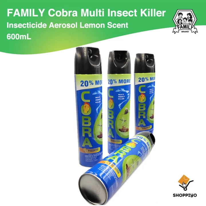 FAMILY Cobra Multi Insect Killer Insecticide Aerosol Lemon Scent 600ml ...