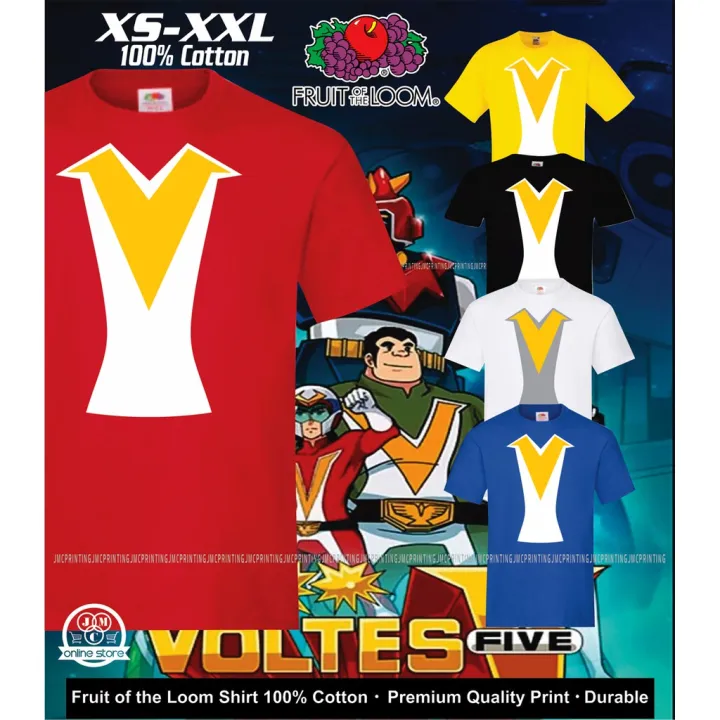 Voltes V Uniform T-shirt 100% Cotton Fruit of the Loom | Lazada PH