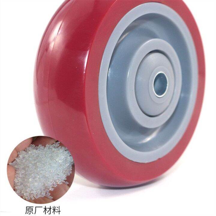 Roda PU Red / Heavy Duty PU Castor Wheels Trolley Caster PU SWIVEL ...