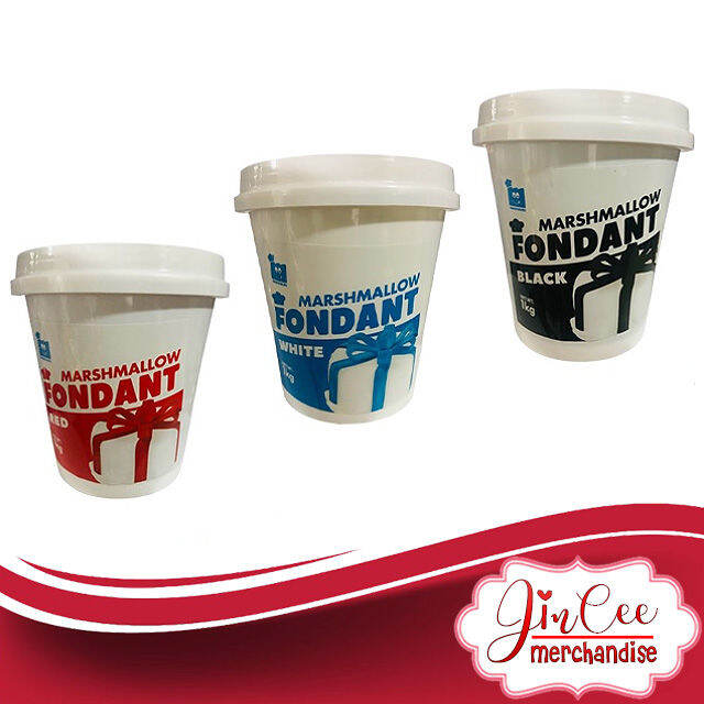 Markenburg Marshmallow Fondant 1kg (White, Red, Black) | Lazada PH