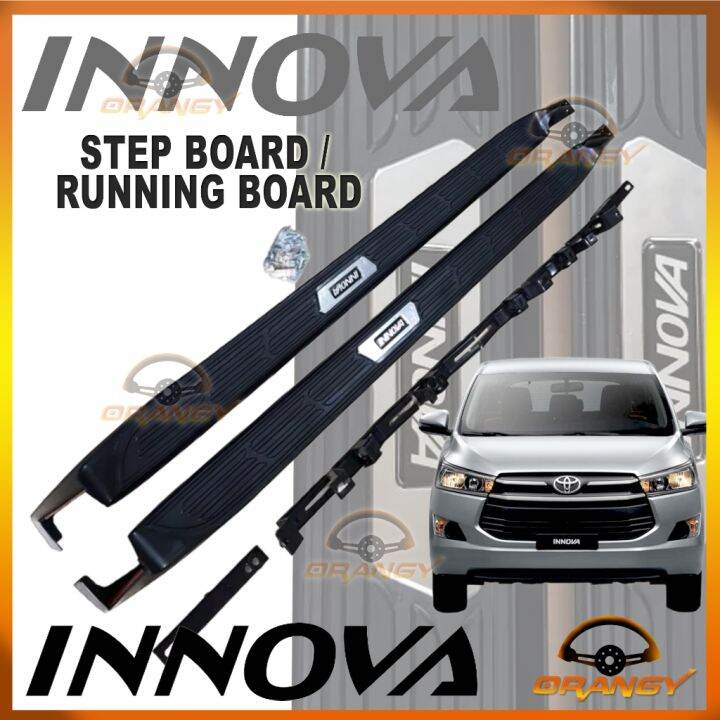 Toyota Innova 2016 to 2023 OEM BLACK / CHROME Stepboard 2017 2018 2019 ...