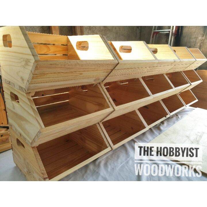 Muliti Purpose Wooden Stackable Storage Crate Bin | Lazada PH