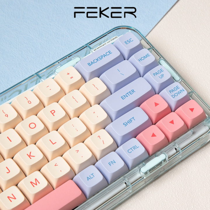 Feker 132key Marshmallow Keycaps XDA Profile PBT Sublimation For 61/68 ...
