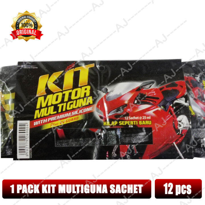 1 PACK ISI 12 SACHET KIT MULTIGUNA 25 ML SACHET PENGGILAP BODY KIT ...