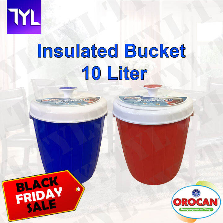 Orocan Insulated Bucket 10 Liter Ice Rice Cooler Warmer Ice Bucket Rice ...