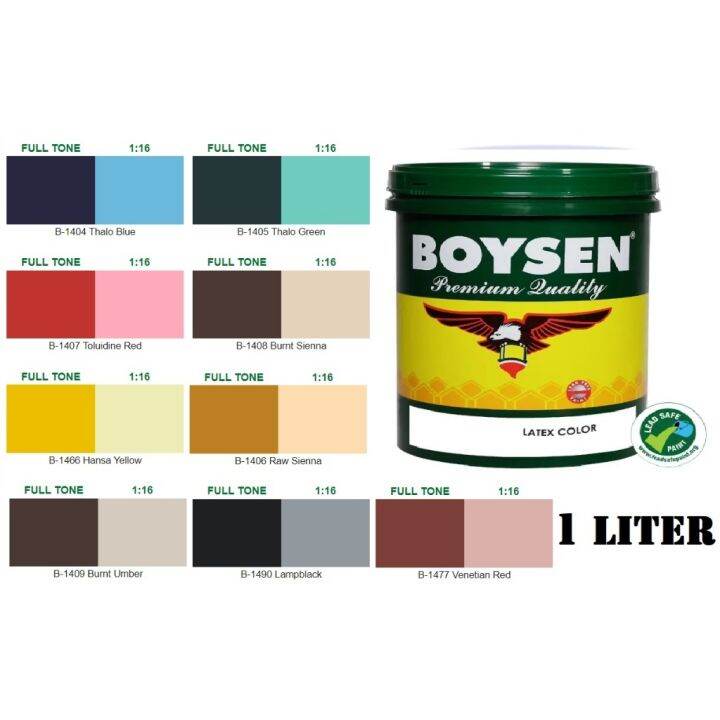 BOYSEN ACRY COLOR 1LITER PAINT FOR CEMENT WATER BASE ODORLESS | Lazada PH