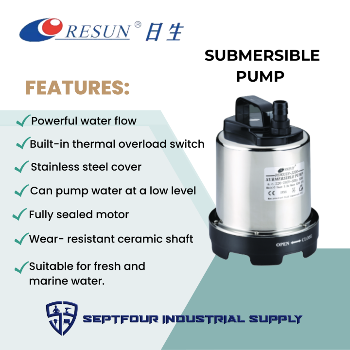 Resun PENGUIN-2400 60W stainless steel submersible pump P-2400 for ...