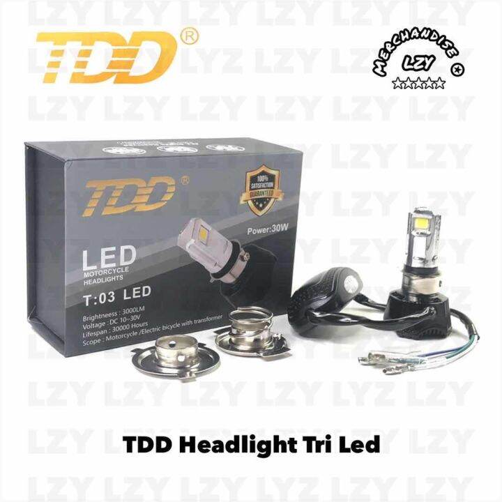 TDD Motorcycle TRI LED Headlight 30W | Lazada PH