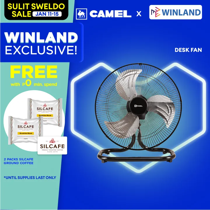 CAMEL by Winland 14inches Industrial Floor Fan Desk Fan Electric Fan ...
