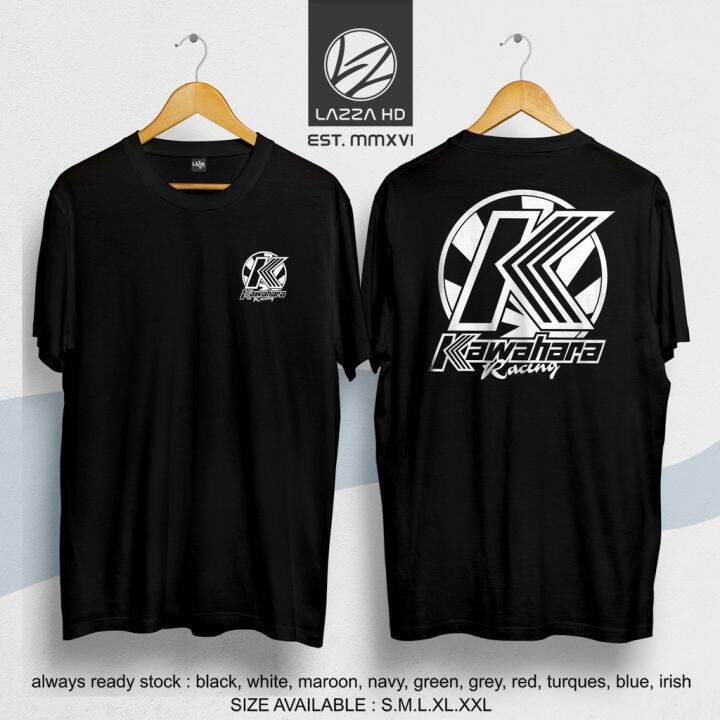 Kaos / Baju / Tshirt Racing Kawahara Logo Depan Belakang Keren Murah ...