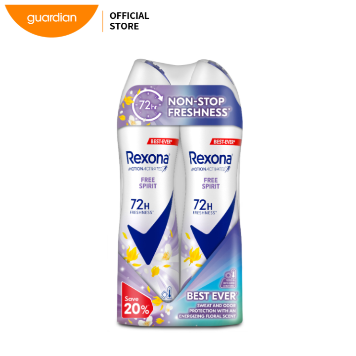 Rexona Free Spirit Spray Twin Pack (2x135ml) | Lazada
