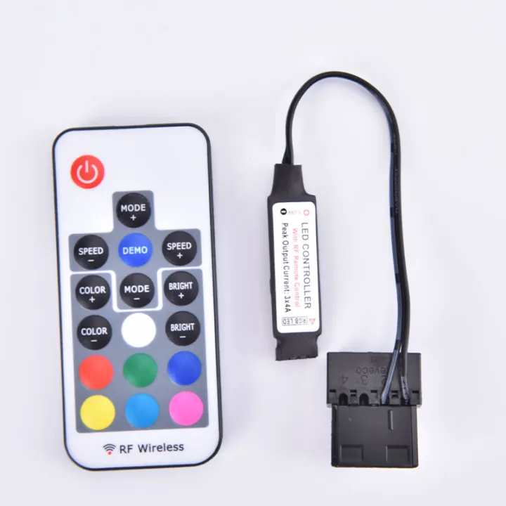 SHUNCHANG 12V DC SATA RGB Controller RF Remote Controler Wireless For ...