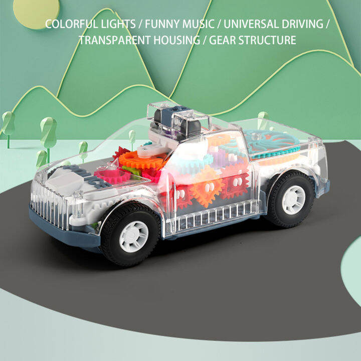 Microgood ของเล่นเด็ก3สวิตช์ที่หลากหลายโหมดดนตรีและแสงมีรายละเอียดอัตโนมัติเปลี่ยนทิศทางดึงดูด ...