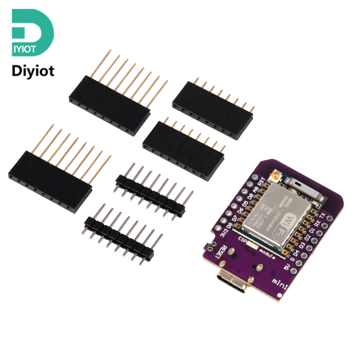 Diyiot D1 Mini NodeMcu ESP8266 CH340C Series WiFi Module Type-C USB ...