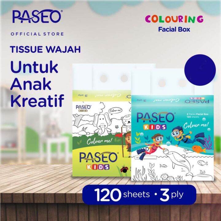 Paseo Kids Facial Box 120 sheets | Lazada Indonesia
