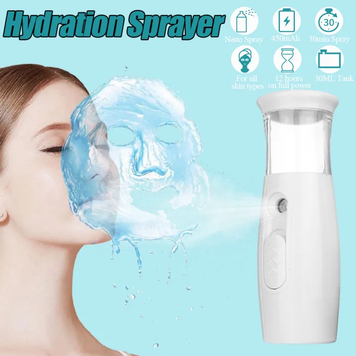USB Nano Facial Mister Cool Mist Spray Machine Face Hydration Sprayer ...