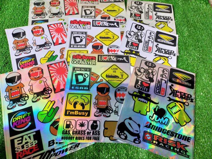 STIKER JDM SPONSOR LOGO HOLOGRAM RACING , UNTUK MOTOR, HELM, MOBIL ...