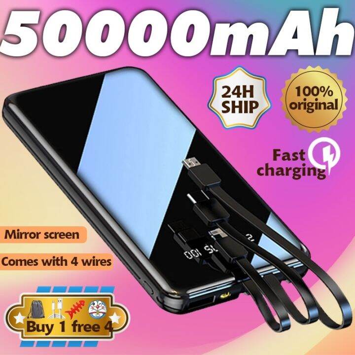 【24H SHIP】original 50000mah powerbank 2.1A quick chargeFast Charging Powerbanks Built-in | Lazada PH