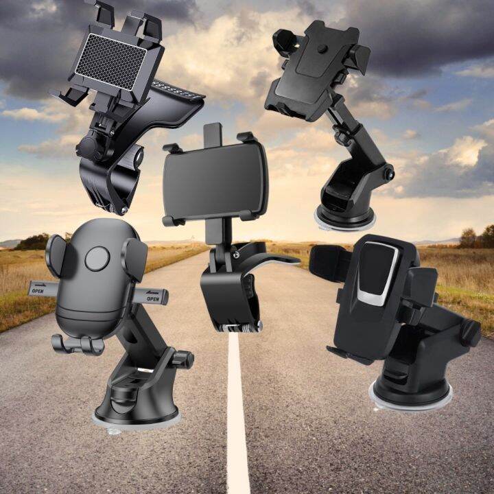 Universal 360° Long Neck Car Mount Phone Holder Mobile Phone Stand with Silicon Sucker Pemegang ...