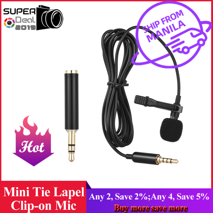 Andoer EY-510A Mini Portable Clip-on Lapel Lavalier Condenser Mic Wired ... Andoer EY-510A Mini Portable Clip-on Lapel Lavalier Condenser Mic Wired ...