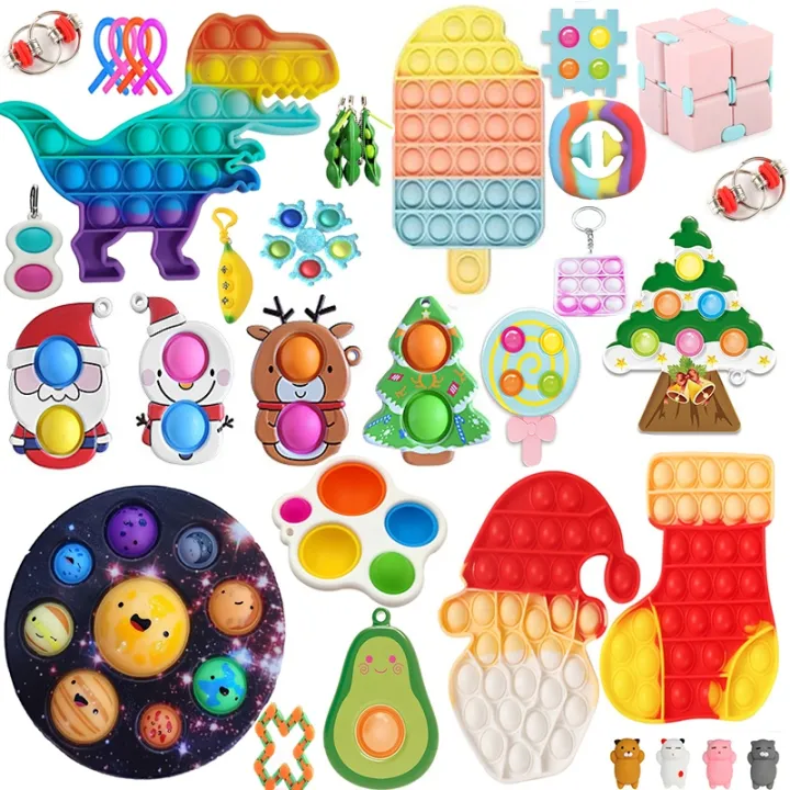 Diy Eight Planets Simple Dimple Pop Fidget Sensory Toy Stress Relief ...