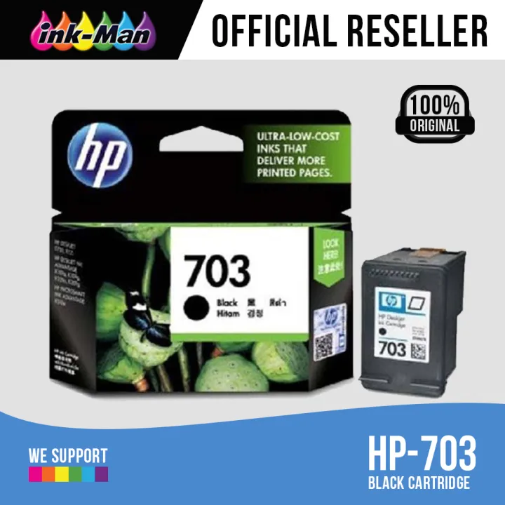 HP 703 BLACK ORIGINAL CARTRIDGE | Lazada PH