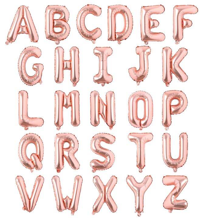 Foil Letter Balloons 16 inch Letter Balloons Gold Rose Gold Sliver ...
