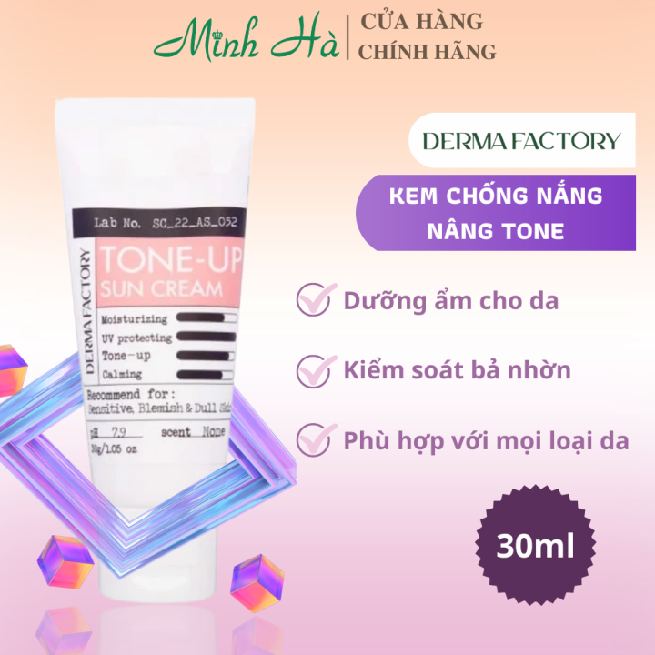 Kem Chống Nắng Nâng Tone Derma Factory Tone Up Sun Cream 30g dưỡng ẩm ...