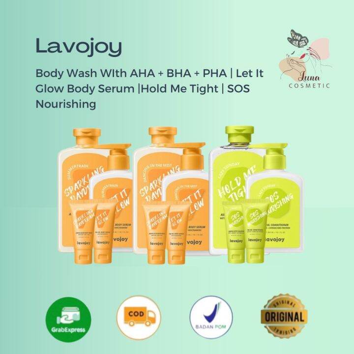LVJ Lavojoy Body Wash WIth AHA + BHA + PHA | Let It Glow Body Serum ...