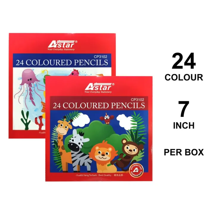 Astar 24 Colours Colour Pencil / Colouring Pencil / Colour Pencil ...