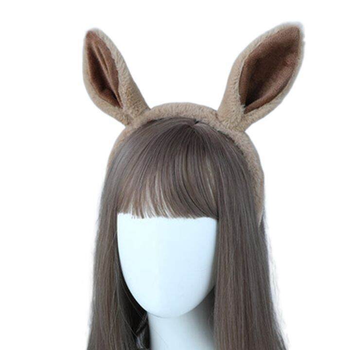 Faux Fur Dunkey Ears Horse Ear Headband Animal Hair Hoop Horse Ears ...