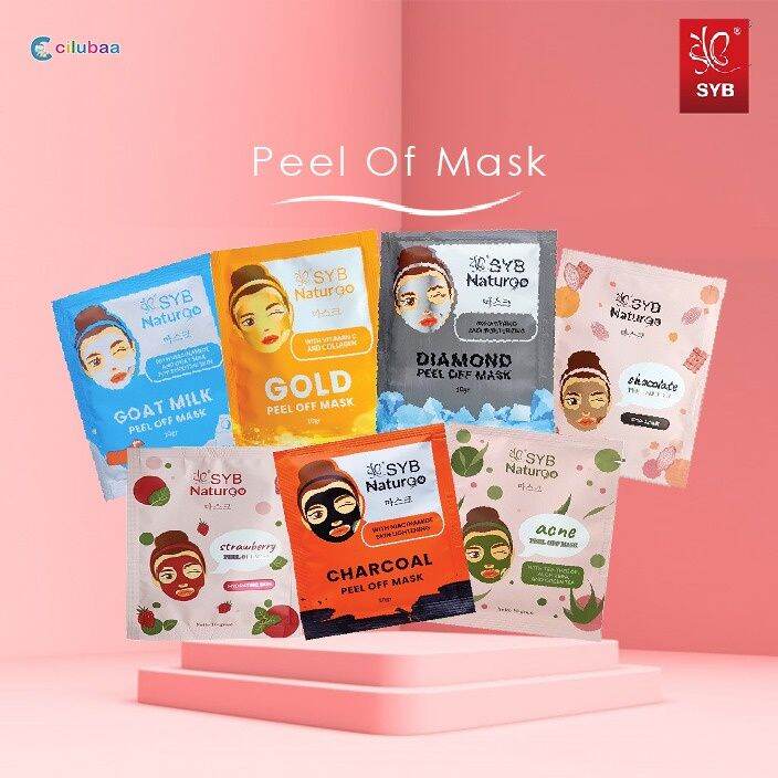 PRODUK SYB NATURGO Peel Off Mask Series Sachet Gold | Diamond | Goat ...